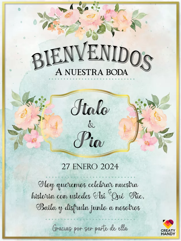 Creaty Handy - Taller Gráfico | Invitaciones | Bienvenida | Pia Bienvenida Creaty Handy - Taller Gráfico | Invitaciones | Bienvenida | Pia Bienvenida
